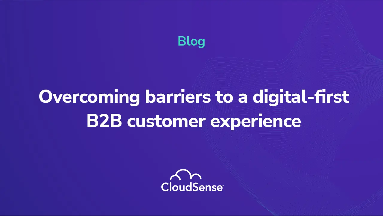 Overcoming barriers to a digital-first B2B customer experience